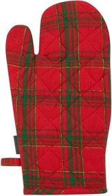 Červeno-zelená vánoční chňapka rukavice Wonder Christmas – 33*18*2,6 cm