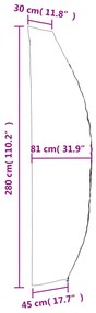 Plachta na zahradní slunečník černá 280x30/81/45 cm 420D oxford - Default Title
