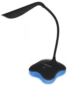 Stmívatelná LED stolní lampička, 3W, studené světlo, s nočním světlem, černá