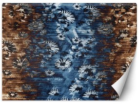 Fototapeta, Modrý gobelín vintage vzor - 100x70 cm