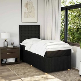 Box spring postel s matrací černá 100 x 200 cm textil 3294283
