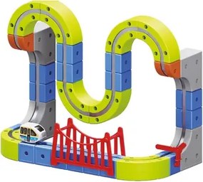 Magnetická stavebnice Vláček 97 dílků / Vláčkodráha / dobíjecí baterie
