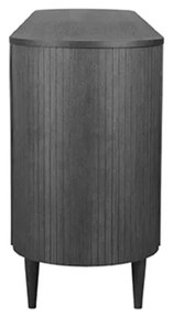 LABEL51 dřevěný příborník OLIVA černý 85x220 cm ME-70.060