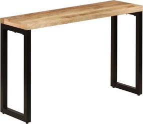 vidaXL Konzolový stolek 120 x 35 x 76 cm masivní mangovník a ocel [247334]