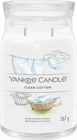 Yankee Candle vonná svíčka Signature ve skle velká Clean Cotton 567 g