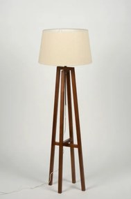 Stojací designová lampa Paola Taupe and Brown
