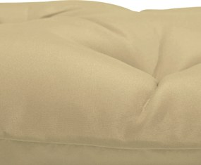sada 2 polštářů na sezení, 98 x 50 cm Polštář na židli s poutky, potah z tkaniny, tloušťka 8 cm, barva khaki