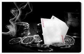 Obraz Pokerový Set Nedostatek Nedostatek Přírodní plátno 100x70