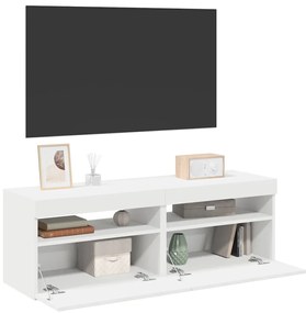 TV skříňky s LED osvětlením 2 ks bílé 60 x 35 x 40 cm