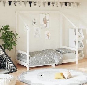 vidaXL Dětská postel 80 x 160 cm masivní borové dřevo [835711] Barva: Bílá