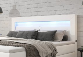 K&M postele Boxspring postel REPOS bez úložného prostoru, LED a USB Velikost postele: 140 × 200 cm, Výběr matrace: Taštičková zónová matrace - měkká …