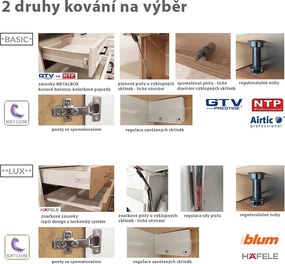 Kuchyňská linka ve tvaru U INFINITY s | 270x320x180 cm | VÝBĚR KOVÁNÍ | šedá mat/artisan