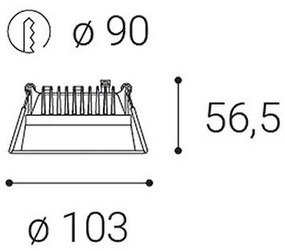 LED2-LED Stmívatelné koupelnové podhledové svítidlo ZETA LED/10W/230V 3000K IP44