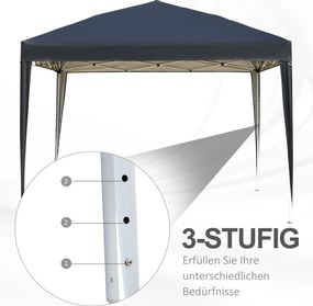 Outsunny altán cca 3x3m, vodoodpudivý stabilní zimě odolný pop-up skládací altán, UV ochrana, skládací párty stan zahradní stan s taškou, zahradní al…