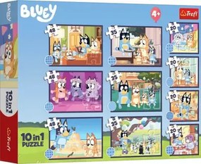 TREFL Puzzle Bluey: Příběh Blueyho MEGA PACK 10v1 / 4x20+3x35+3x48 díl