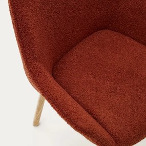OnaDnes -20% Červená čalouněná jídelní židle Kave Home Aleli