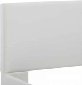 Rám postele s LED světlem bílý umělá kůže 100 x 200 cm 285487