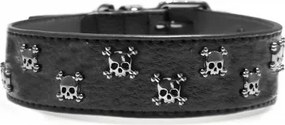 MILK&PEPPER Milkandpepper Obojek pro pro psy Rockstar Black Calavera Velikost: 45x2 cm