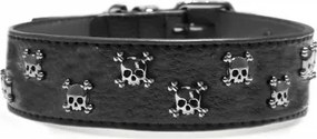 MILK&PEPPER Milkandpepper Obojek pro pro psy Rockstar Black Calavera Velikost: 45x2 cm