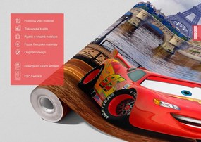 Dětská vliesová fototapeta na zed' Auta v Paříži, Disney | 202 x 90 cm | DFTDNH 5303