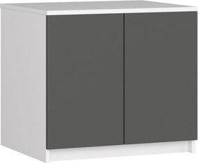 Nástavba na skříň S60 bílá/grafitová šedá