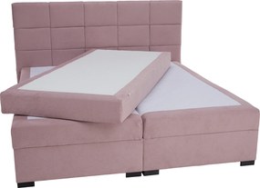 Boxspringová pocketová postel, 200x200, růžová, APRIL