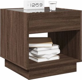 Noční stolek s Infinity LED hnědý dub 50 x 50 x 50 cm 3284090
