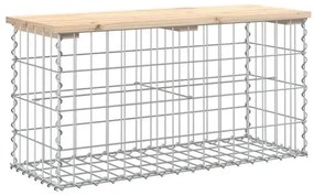 Zahradní lavička, gabion styl, přírodní dřevo, NoBi DAILA 3