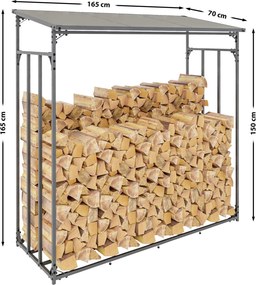 Přístřešek na palivové dřevo Ruston Aluminium XL – antracitová