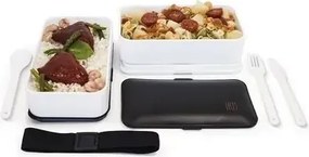 Iris Barcelona Obědový box s příborem Bento 1.2 l bílý