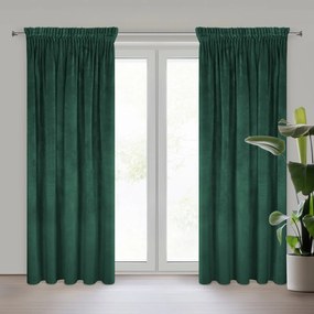 ZATEMŇOVACÍ ZÁVĚS NA PÁSCE VILLA 140X270 CM TMAVĚZELENÁ