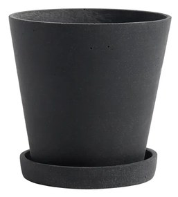 Květináč Flowerpot s podmiskou Black M HAY