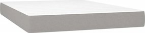 Box spring postel s matrací světle šedá 140 x 190 cm textil 3141929