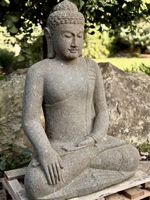Ručně tesaná socha Buddha ze sopečného kamene 80 - 150 cm 80 cm