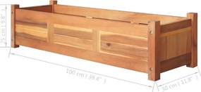 Vyvýšené záhony 2 ks akáciové dřevo 100 x 30 x 25 cm 3057522