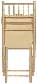 Sada 4 dřevěných židlí zlaté MACHIAS Beliani