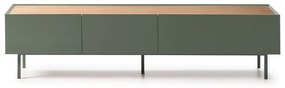 TV stolek v dekoru dubu v zeleno-přírodní barvě 180x45 cm Arista – Teulat