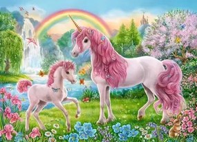 RAVENSBURGER Puzzle Magičtí jednorožci 2 / 4x100 dílků / 36x26 cm