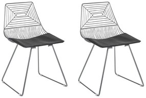 Set 2 ks jídelních židlí Bricio (stříbrná). 1078016
