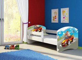 Dětská postel - Závodní auto 2 180x80 cm bílá