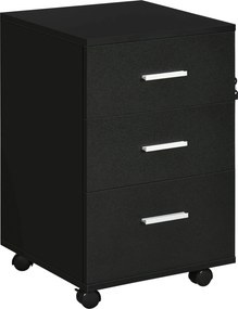 Vinsetto Mobilní Kancelářská Skříň s 3 Zámky 40 x 61,5 cm Černá