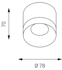 LED2 TINY, stropní bodové svítidlo, 8W, bílé