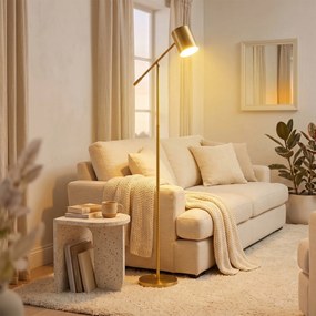 Costway Stojací lampa 175 cm Lampička na čtení s nastavitelnou hlavou a ramenem