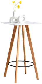 Barový stůl Mijas natura, hranatý ~ v105 x 60 x 60 cm - Bílá