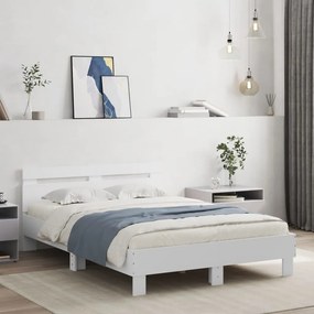 Rám postele s čelem bílý 120 x 190 cm kompozitní dřevo 3207448