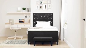 Postel s boxspringem s čelo Černá 200 x 120 cm samet 3344440