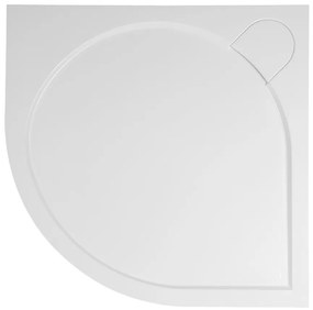 Gelco, ARCA sprchová vanička z litého mramoru, čtvrtkruh, 90x90x3 cm, R550, PA559