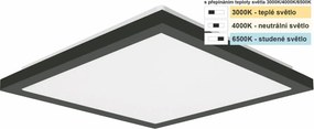 Top Light Koupelnové stropní LED svítidlo Onyx HS CCT 10W IP44 1000lm 28x28cm