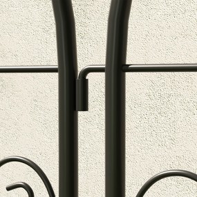 Outsunny Podpora rostlin s ptáčky, 2 kusy, Zahradní treláž pro zeleninu, popínavé rostliny a květiny, vyrobeno z kovu, 50 x 180 cm, černá | Aosom