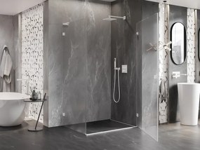 Mexen Lunar-B L pravý výklopný sprchový kout 95 x 90 cm, čiré sklo, bílá, 832L-095-090-20-00-P